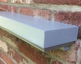 Gray floating shelf | Etsy