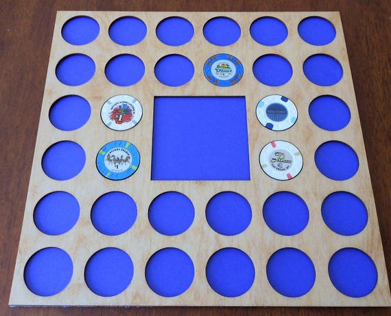 Items similar to Custom Casino Poker Chip Display Frame Insert Fits 32 ...