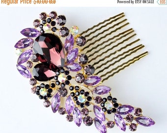 Unique purple hair comb related items | Etsy