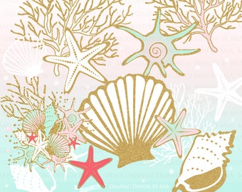 Seashell clip art | Etsy