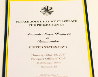 Military Promotion Invitations Custom military invitation
