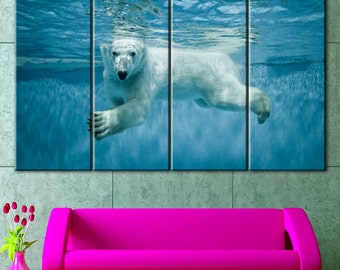 Items similar to Zoo Animals CANVAS Nursery Decor Wall Art Safari ...