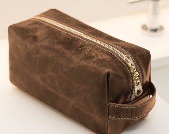 Leather shaving kit | Etsy