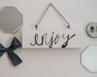 Enjoy sign | Etsy