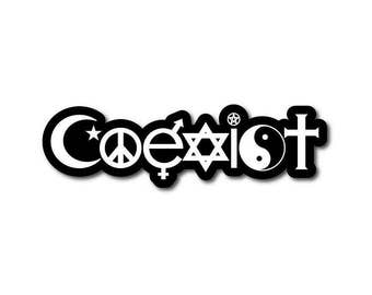 Coexist sticker | Etsy