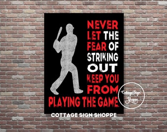 Baseball poster | Etsy