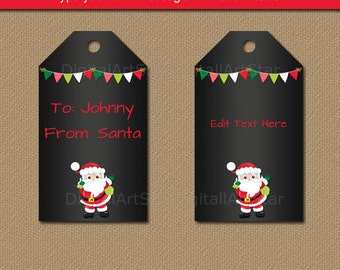 Santa tags | Etsy