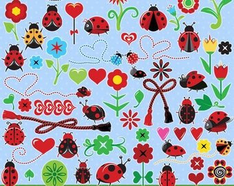 Ladybug clip art | Etsy