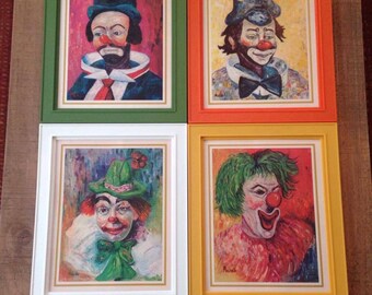 Vintage clown print | Etsy