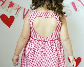 Red heart dress | Etsy