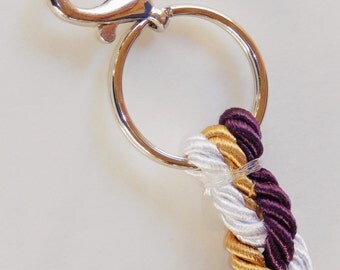 Keychain Jute Rope Key Holder Purse Clip Personalized