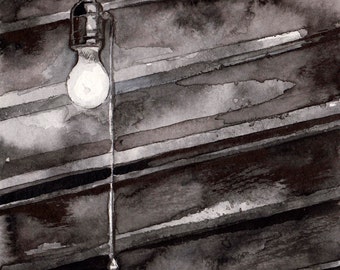 Light bulb drawing | Etsy