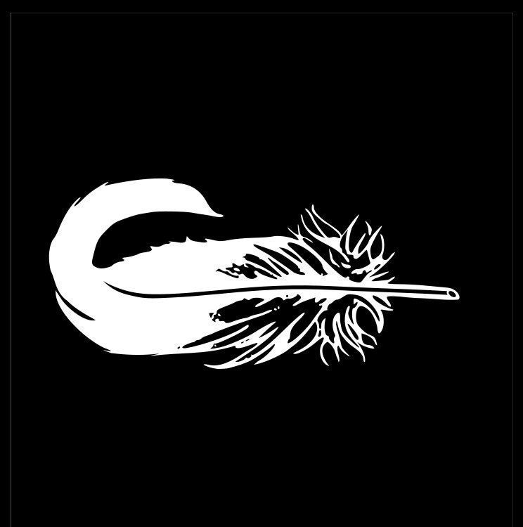Duck Tail Feather Decal Mallard Duck Feather Decal Curly