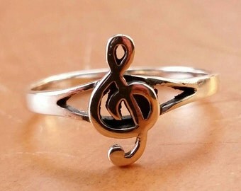 Music note ring | Etsy