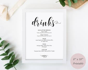 Swirl menu | Etsy