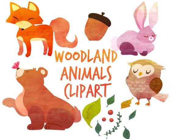 Woodland Animals clipart fox clipart animals clipart