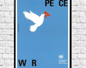Peace sign poster | Etsy