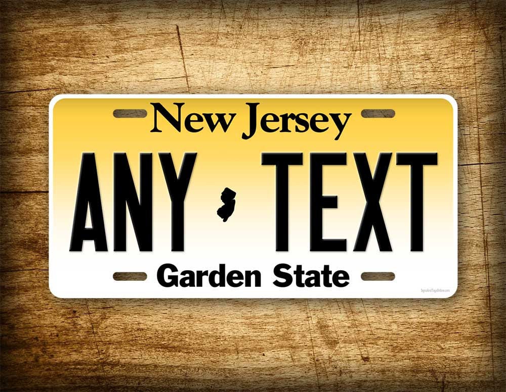 Personalized New Jersey License Plate Custom State Auto Tag
