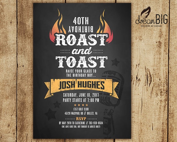 Roast Party Invitation Example