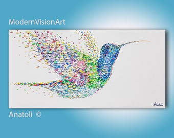 Abstract hummingbird | Etsy