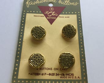 Gold tone buttons | Etsy