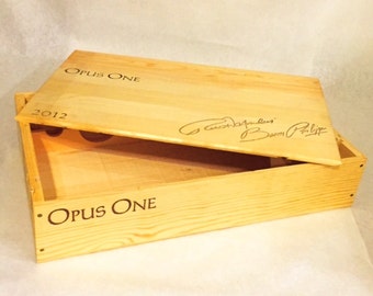 Wooden wine crate | Etsy