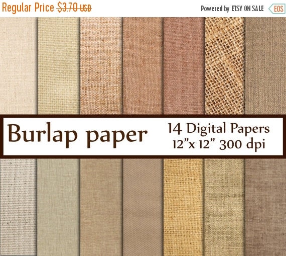 40%OFF Burlap digital paper: BURLAP PAPER Craft by ChiliPapers