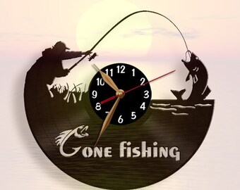 Fishing clock | Etsy