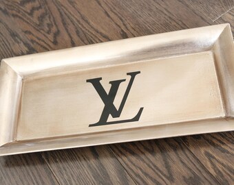 Louis Vuitton Inspired Two Drawer Wood Shoe Box Storage