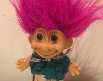 Items similar to Vintage Punk Rocker Russ Troll Doll on Etsy