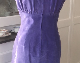 Suede leather dress | Etsy