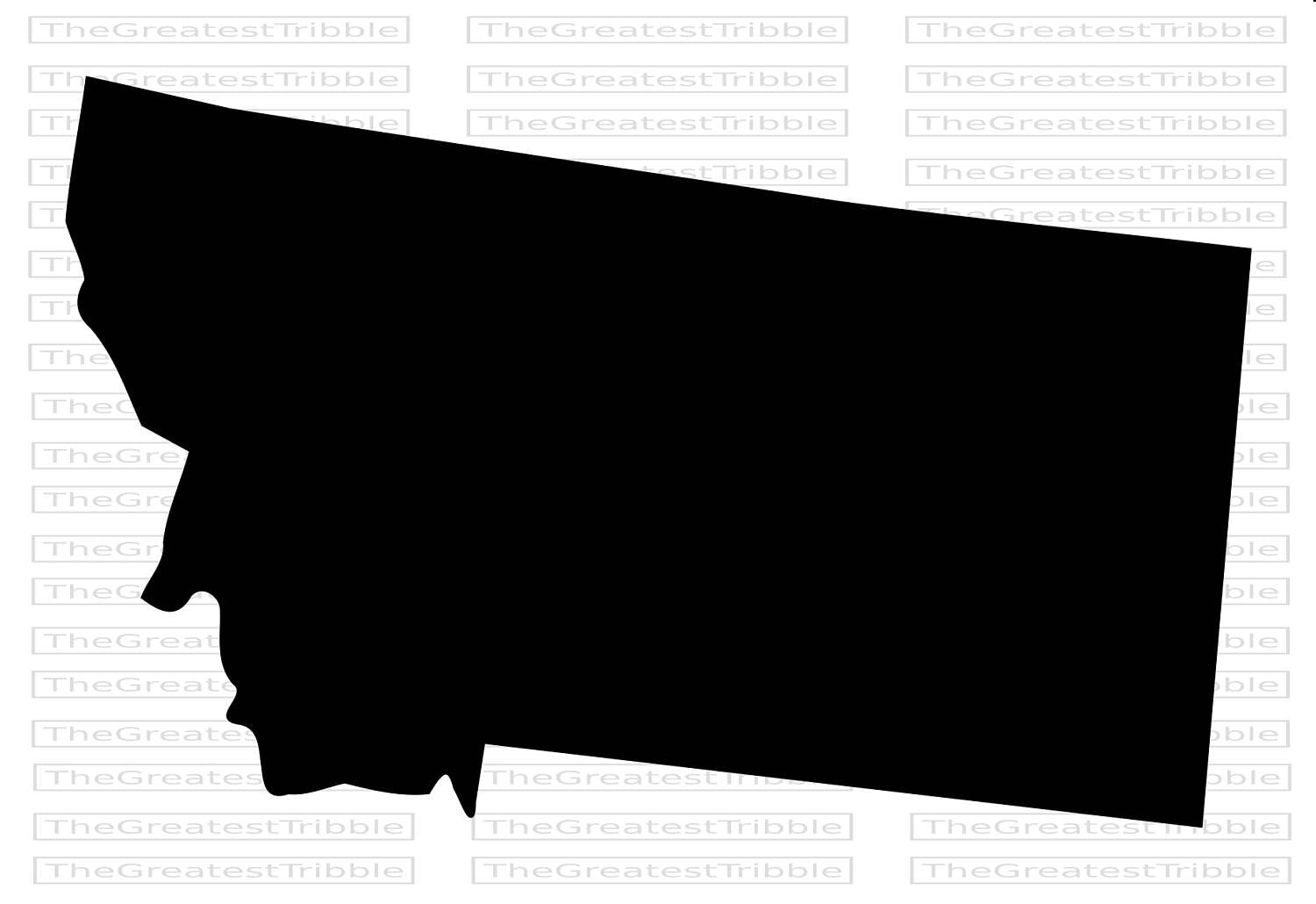 Montana State Map SVG PNG JPG Vector Graphic Clip Art Montana State ...