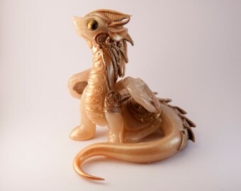 White gold dragon | Etsy