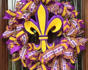 Lsu wreath | Etsy