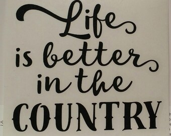 Country life decal | Etsy