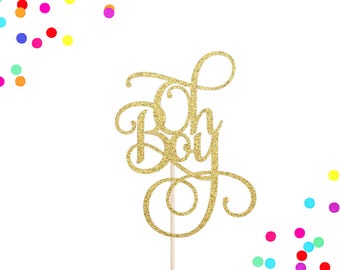 Oh boy cake topper | Etsy