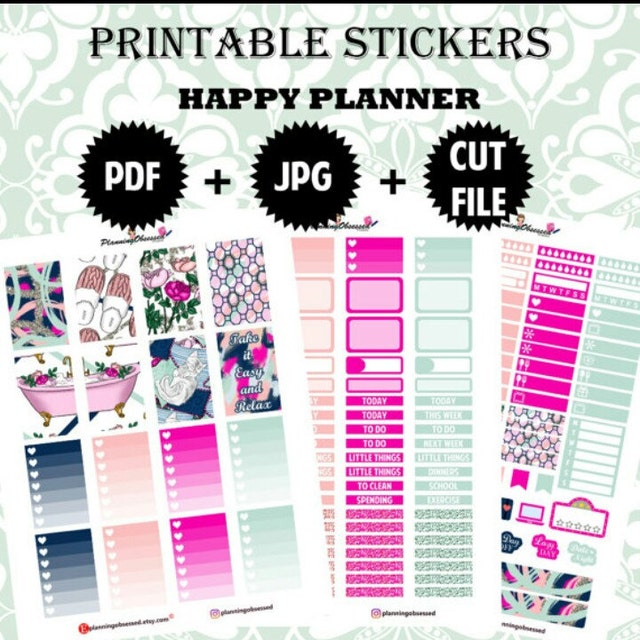 Printable Planner Stickers and Inserts by PlanningObsessed on Etsy