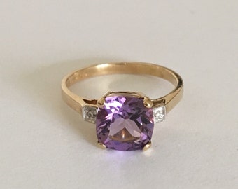 Amethyst engagement ring | Etsy