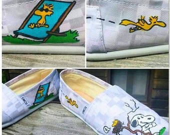 Snoopy sneakers | Etsy