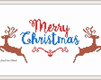Cross stitch banner | Etsy