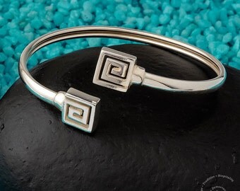 Greek key bracelet | Etsy