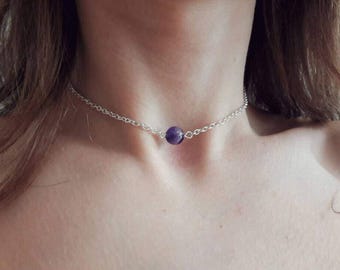 Amethyst choker | Etsy