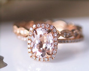 Pink morganite ring | Etsy