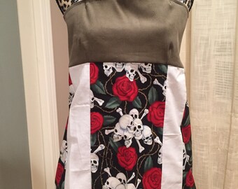 Items similar to One Of A Kind Handmade Gypsy Boho Apron Size Medium 8 ...