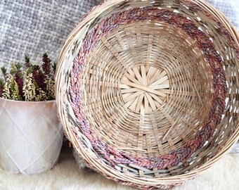 Wicker basket | Etsy