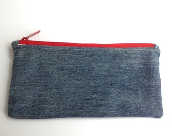 Denim pencil case | Etsy