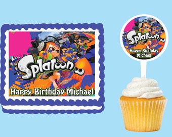 Splatoon cupcakes | Etsy