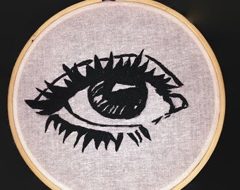 Eyes Embroidery Designs Lot of 6 Eye Styles for 4x4 hoop 1