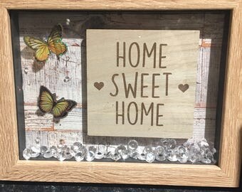 Vintage Home Decor Wall Hanging Hand Stitched Home Picture