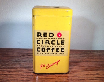 Red circle coffee | Etsy
